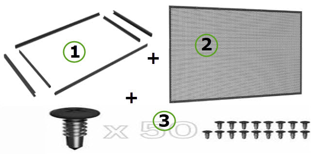 Premium Perf Balustrade DIY Kit 38x25mm frame 1738mm W x 1000mm H ...