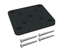 Base plate Post Plate 50x50mm to suit post with 1.8mm & 3.2mm wall thi ...